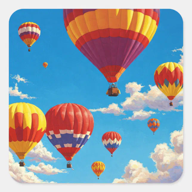 Albuquerque International Balloon Fiesta Square Sticker | Zazzle