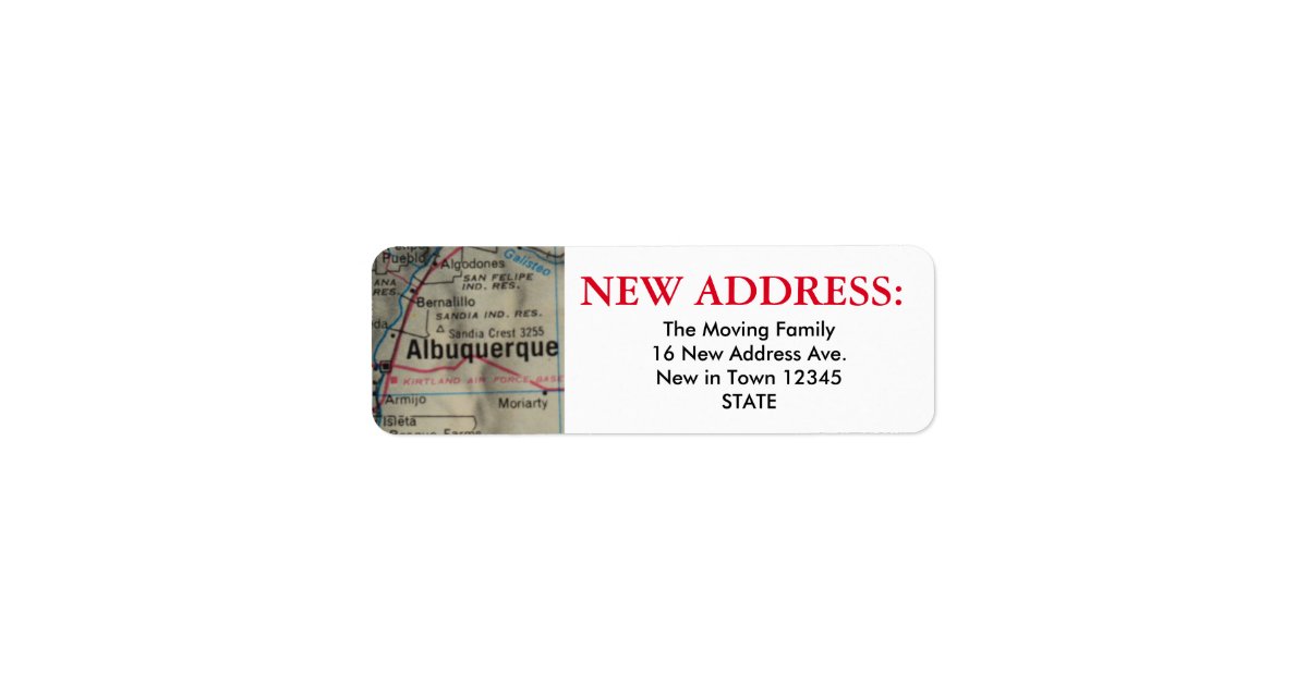 Albuquerque New Address Label | Zazzle