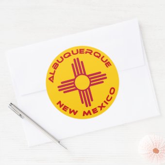 Albuquerque, New Mexico Classic Round Sticker | Zazzle