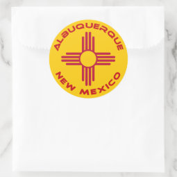 Albuquerque, New Mexico Classic Round Sticker | Zazzle