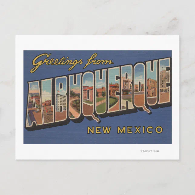 Albuquerque, New Mexico - Large Letter Scenes Postcard | Zazzle