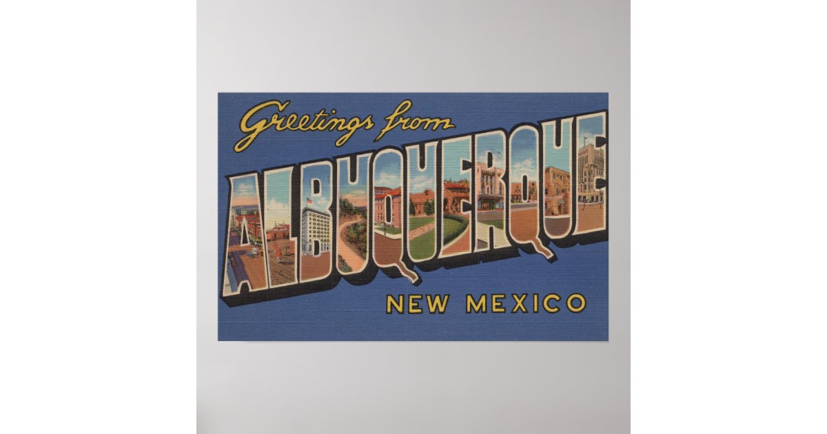 Albuquerque, New Mexico - Large Letter Scenes Poster | Zazzle