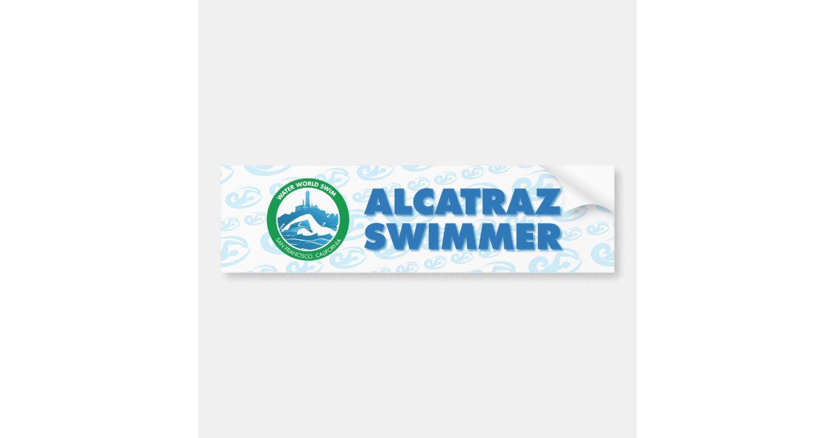 Alcatraz Swimmer Bumper Sticker | Zazzle