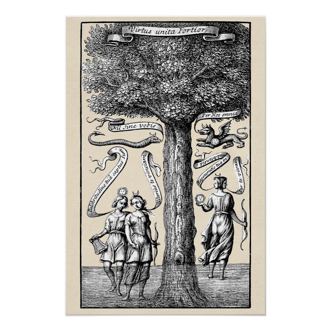 Alchemical Opposites United by Conjunction Poster | Zazzle