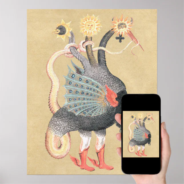 Alchemy Dragon Magical Symbol Poster | Zazzle