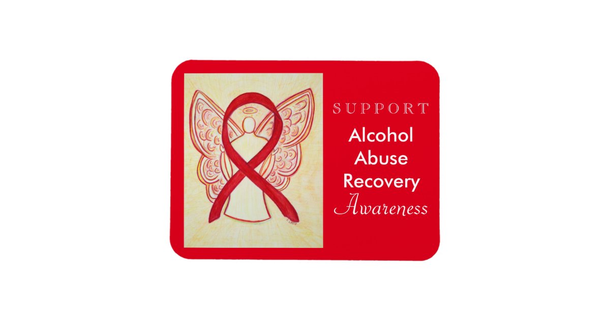 Alcohol Abuse Recovery Awareness Ribbon Magnet | Zazzle