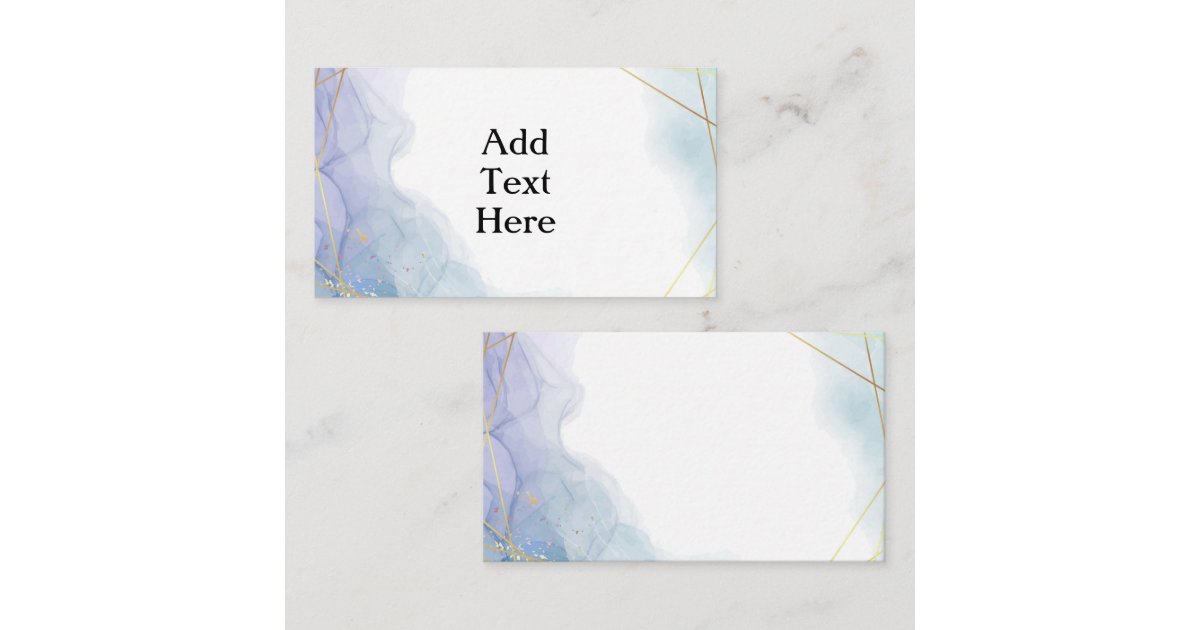 Alcohol Ink and Gold Stripes Enclosure Card | Zazzle