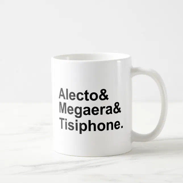 Alecto Megaera Tisiphone | Greek Furies of Myth Coffee Mug | Zazzle