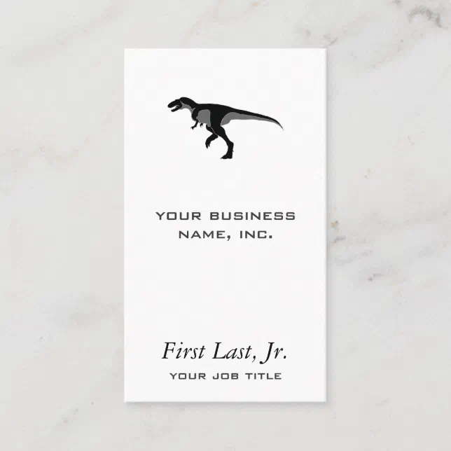 Alectrosaurus Dinosaur pre-historic illustration Business Card | Zazzle