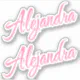 Alejandra Decorative Name in Pink x2 Sticker | Zazzle