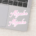 Alejandra Decorative Name in Pink x2 Sticker | Zazzle