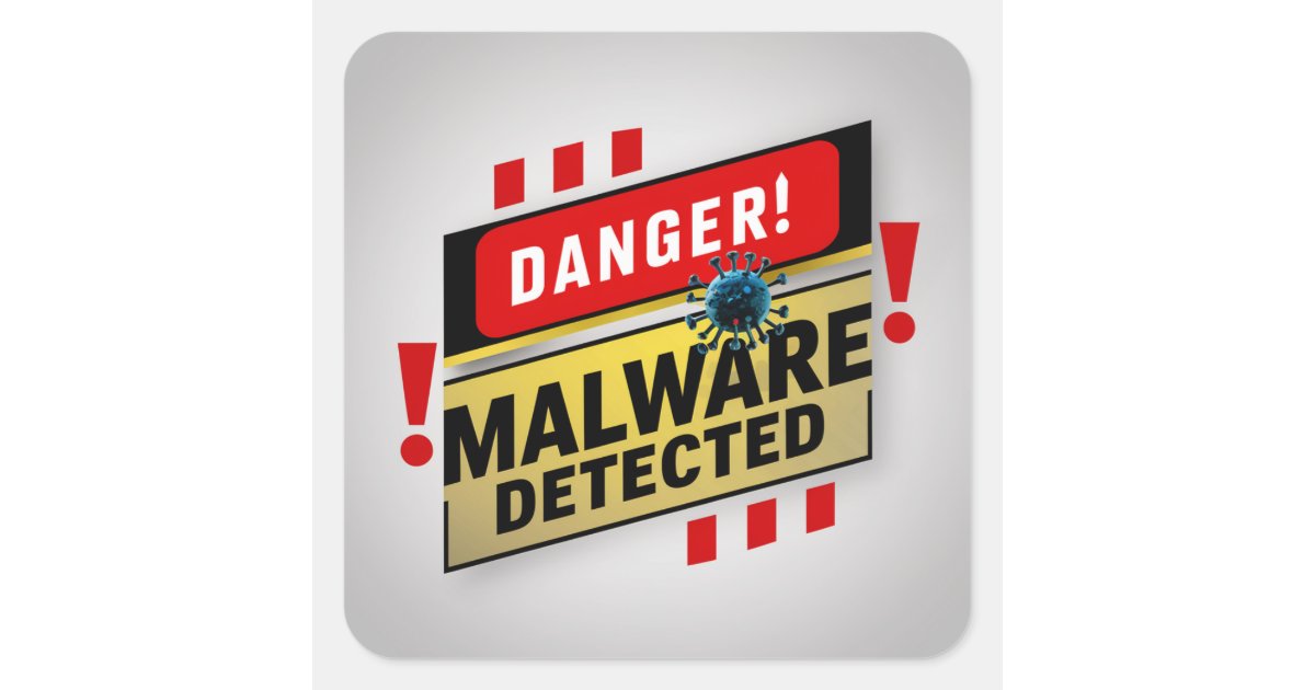 Alert: Malware Detected - Avoid Clicking | Sticker | Zazzle