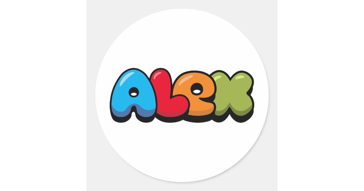 Alex Classic Round Sticker | Zazzle