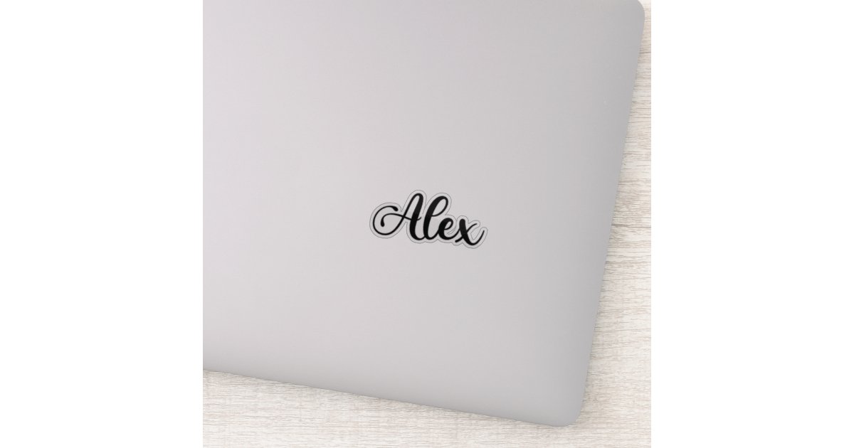 Alex Name - Handwritten Calligraphy Sticker | Zazzle