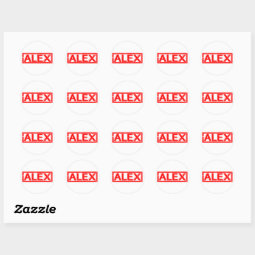 Alex Stamp Classic Round Sticker | Zazzle