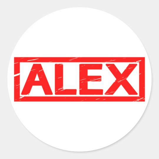 Alex Stamp Classic Round Sticker | Zazzle.com