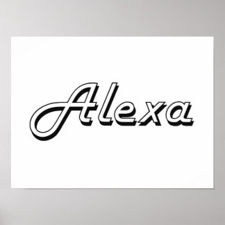 Alexa Name Posters, Alexa Name Prints, Art Prints, Poster Designs