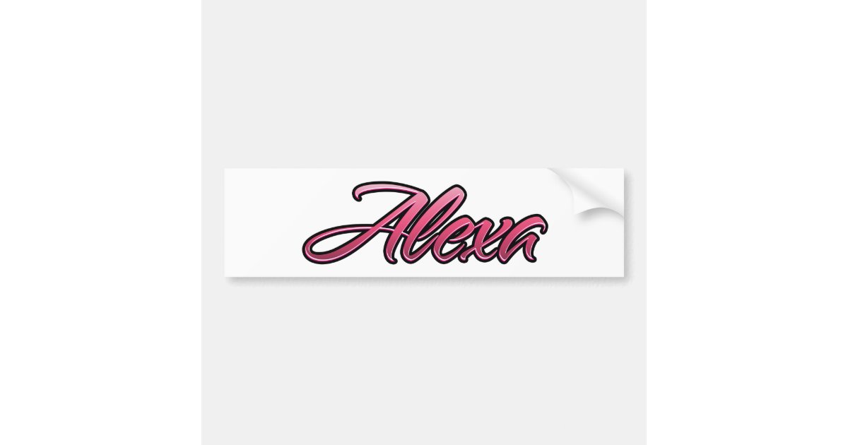 Alexa faded pink Aufkleber Sticker | Zazzle