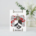 Alexander Coat of Arms / Alexander Family Crest Postcard | Zazzle