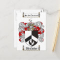 Alexander Coat of Arms / Alexander Family Crest Postcard | Zazzle