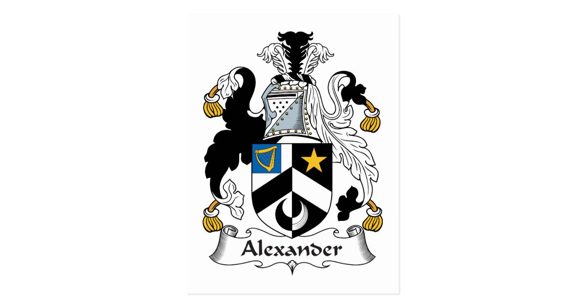 Alexander Family Crest Postcard | Zazzle