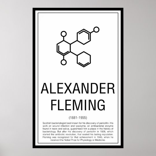 Alexander Fleming Poster | Zazzle.com