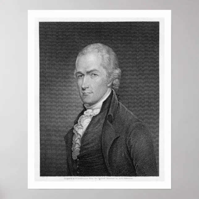 Alexander Hamilton (1757-1804) engraved by John Fr Poster | Zazzle