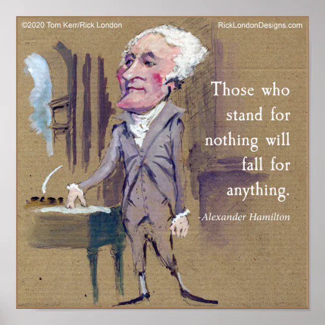 Alexander Hamilton & Quote Poster Art | Zazzle