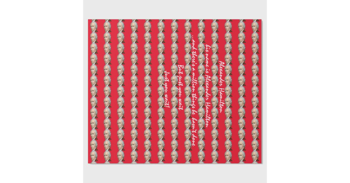 Alexander Hamilton red wrapping paper | Zazzle