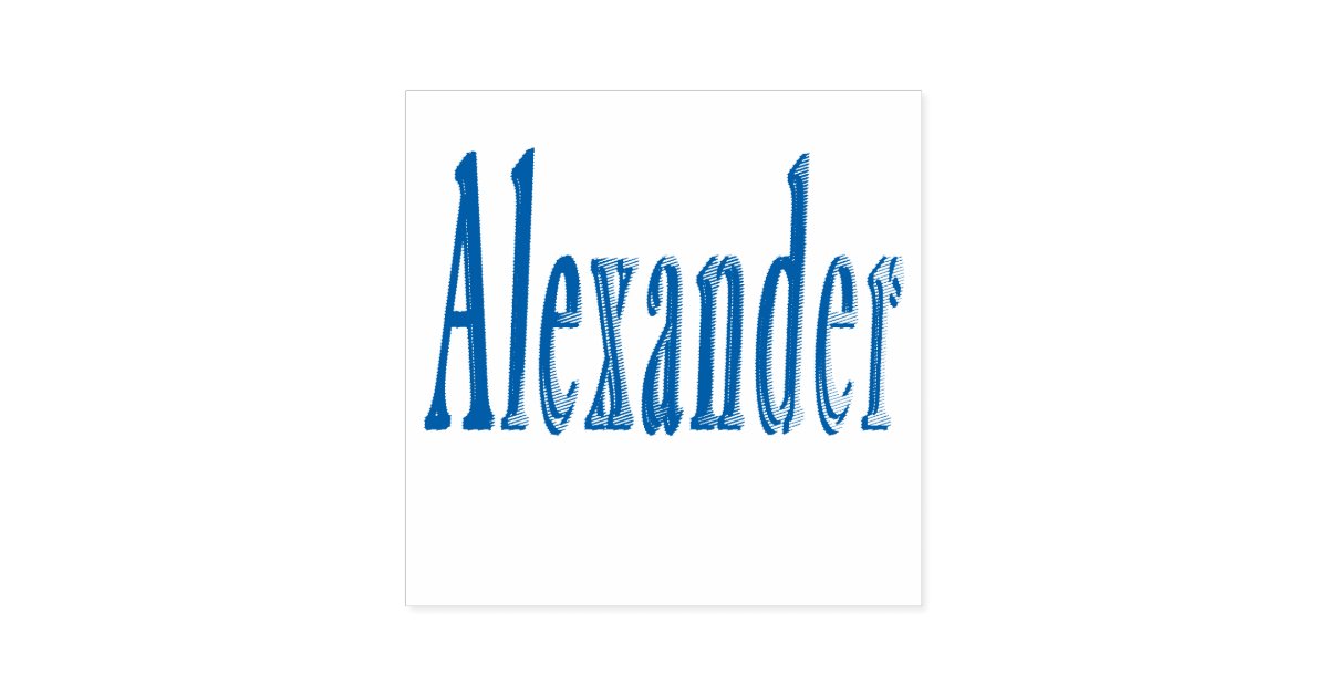 Alexander Name Logo, Self-inking Stamp | Zazzle