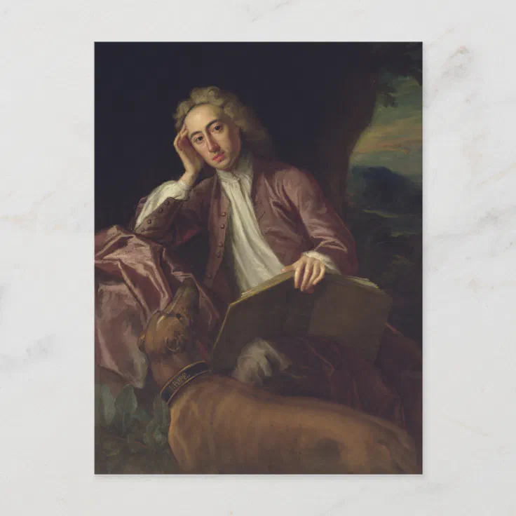 Alexander Pope and his dog, Bounce, c.1718 Postcard | Zazzle