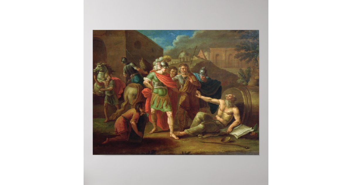 Alexander the Great visits Diogenes at Corinth Poster | Zazzle