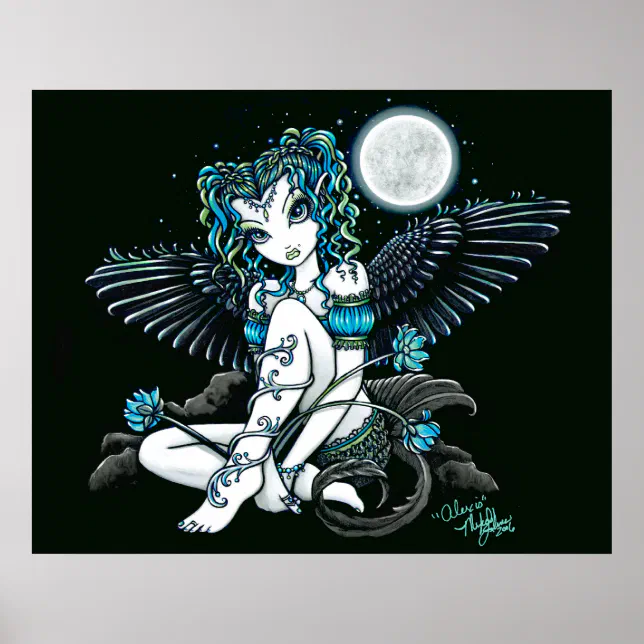 Alexis Flower Moon Angel Poster | Zazzle