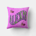 Alexis Name Logo, Throw Pillow | Zazzle