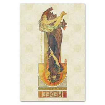 Alfons Mucha 1898 Medea Tissue Paper | Zazzle