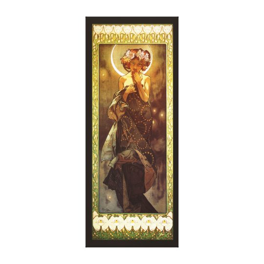 Alfons Mucha: Luna Canvas Print | Zazzle.com