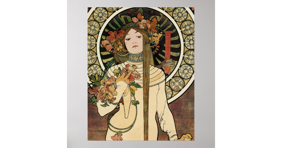 Alfonse Mucha Trappistine Nouveau Poster | Zazzle