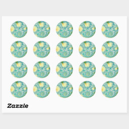 Algae - Fractal Classic Round Sticker | Zazzle