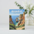 Algarve Portugal Travel Art Vintage Postcard | Zazzle