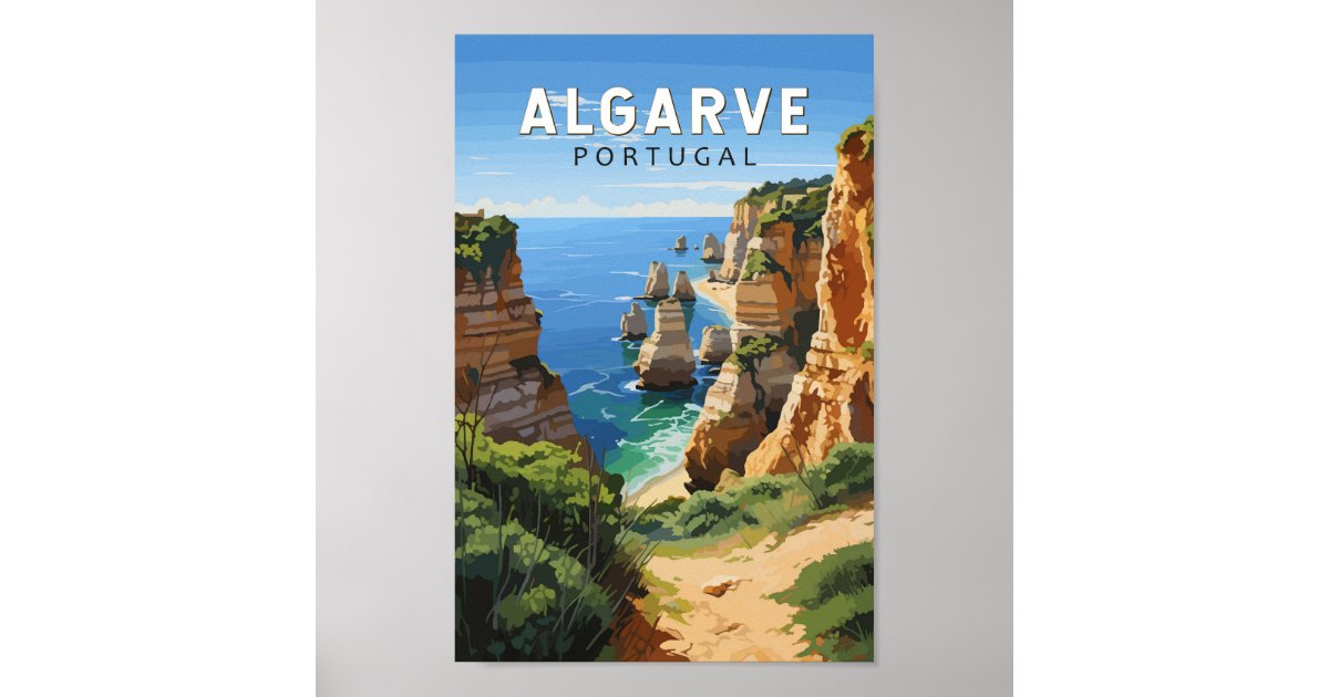 Algarve Portugal Travel Art Vintage Poster | Zazzle