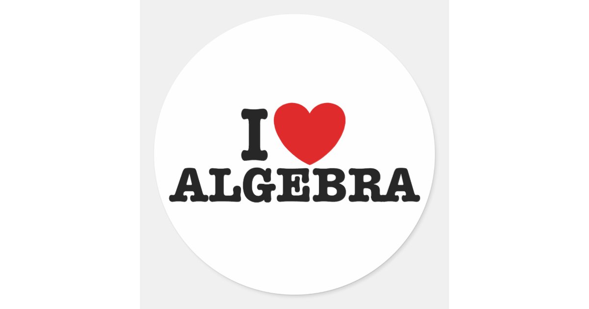 Algebra Classic Round Sticker | Zazzle