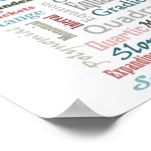 Algebra_Display Poster | Zazzle