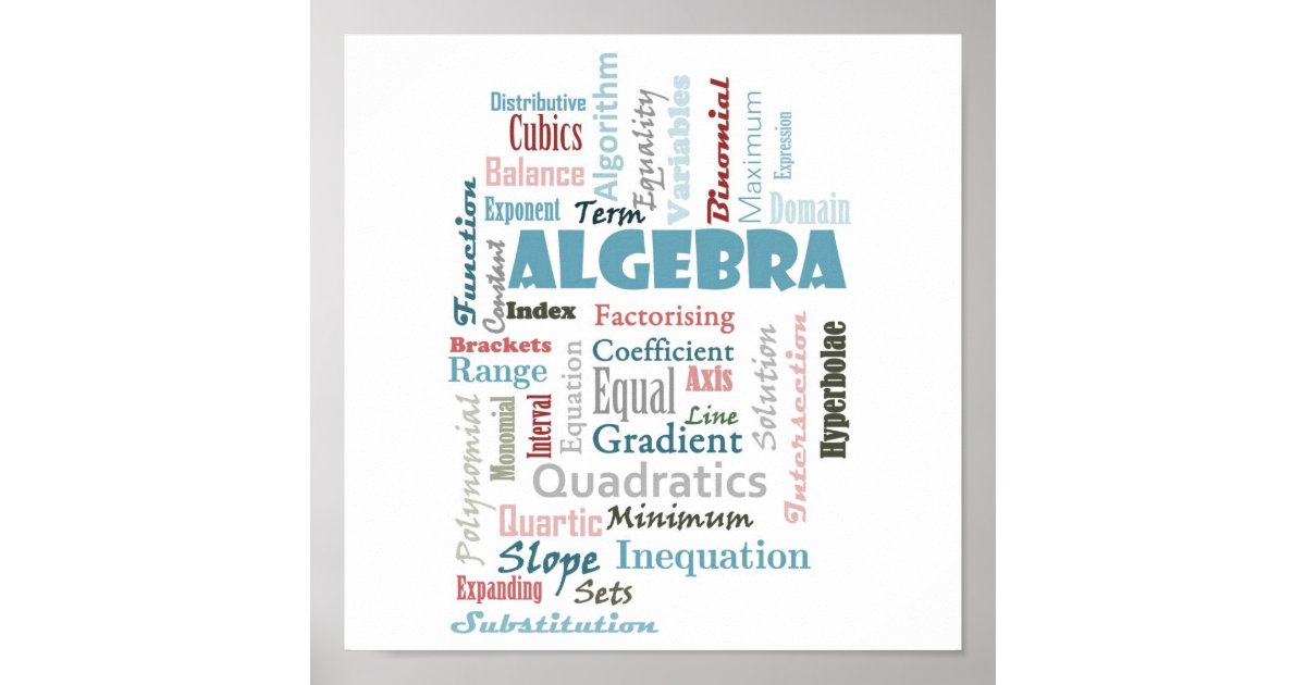 Algebra_Display Poster | Zazzle