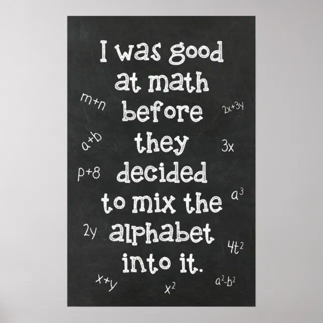 Algebra - Math Posters | Zazzle
