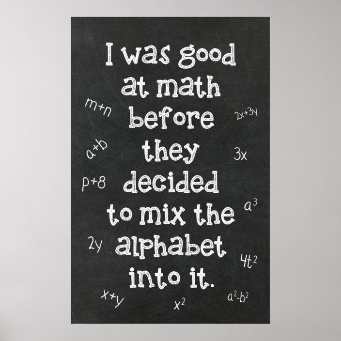 Algebra - Math Posters | Zazzle.com