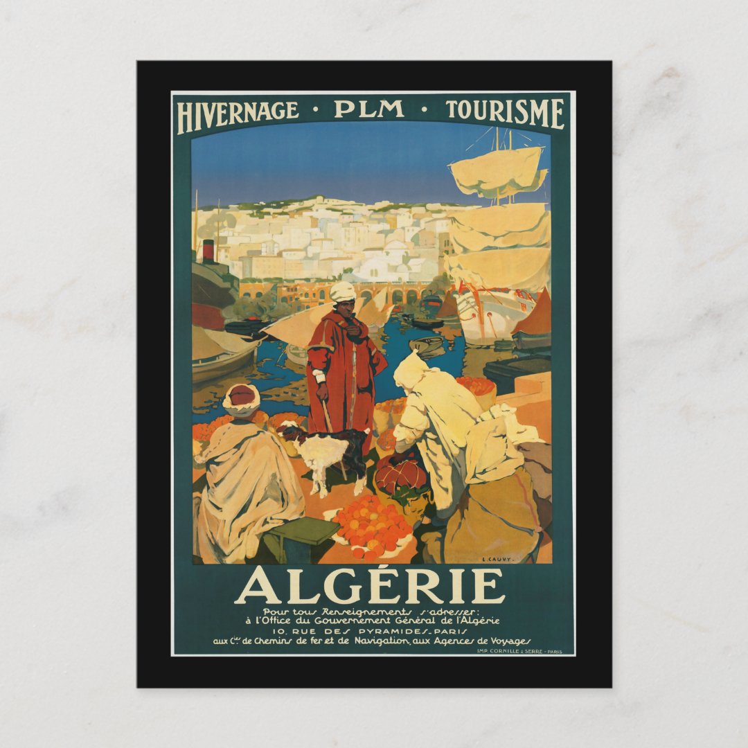 Algeria Vintage Travel Poster Postcard | Zazzle