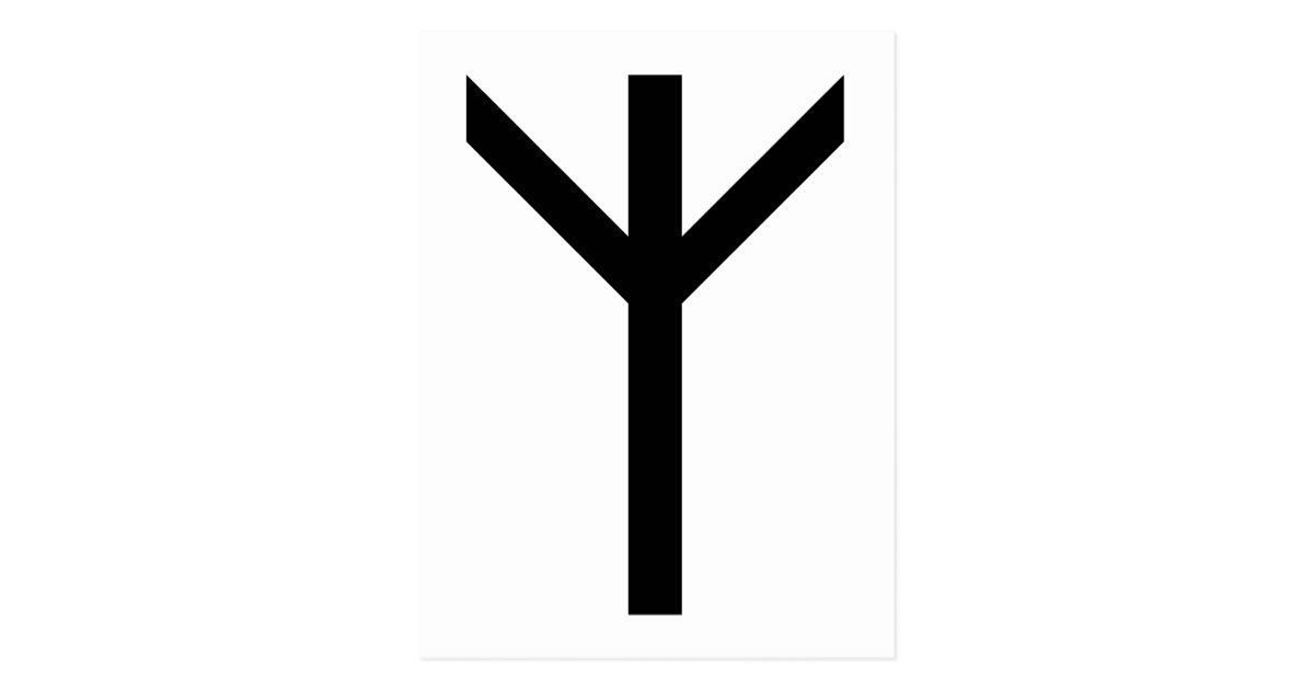 ALGIZ RUNE POSTCARD | Zazzle.com