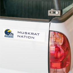 Algonac Muskrats Helmet.ai Bumper Sticker | Zazzle