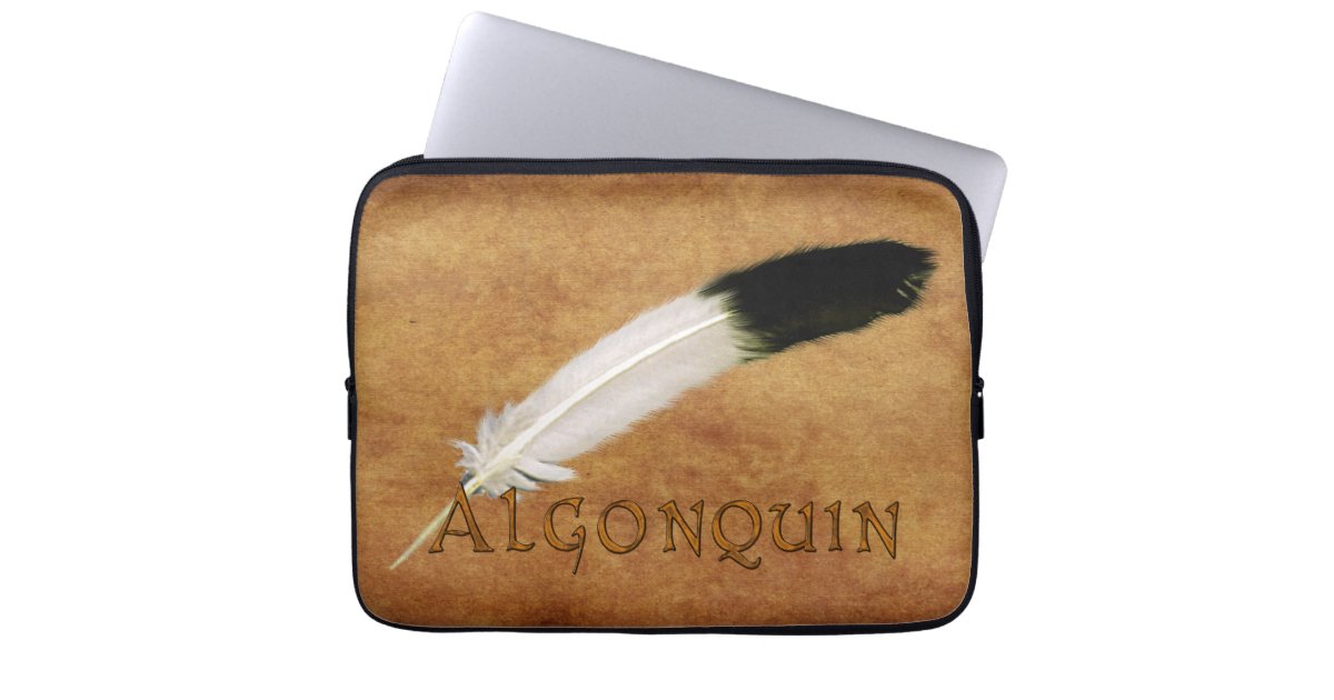 ALGONQUIN Native American Feather Laptop Sleeve | Zazzle