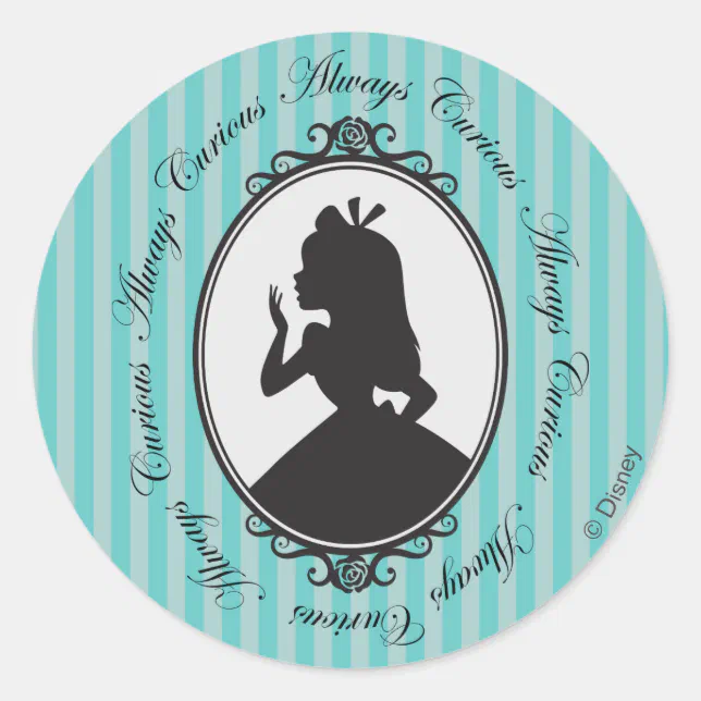 Alice | Always Curious Classic Round Sticker | Zazzle